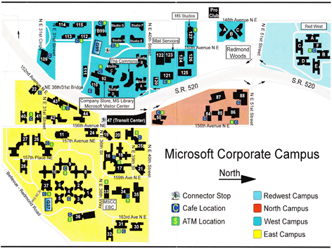 DOWNLOAD: Microsoft Redmond Campus Map (3/6/2016) | Kurt Shintaku's Blog