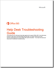 WHITEPAPER: Office 365 Help Desk Troubleshooting Guide | Kurt Shintaku ...