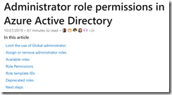 INFO: Administrator roles by admin task in Azure Active Directory ...