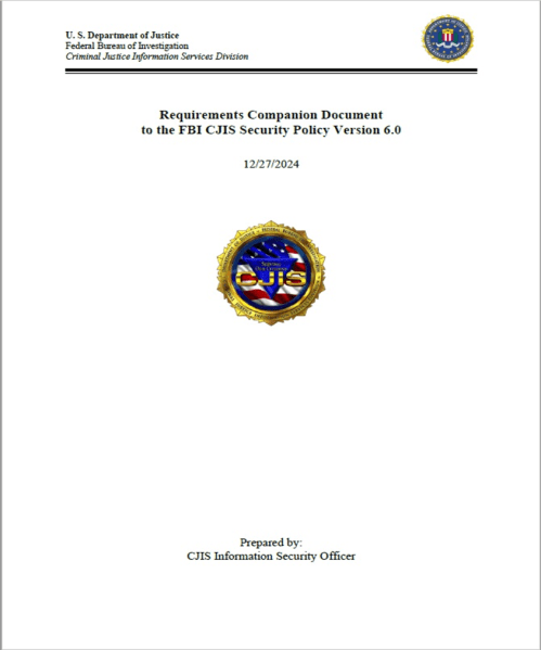 INFO: FBI Criminal Justice Information Services (CJIS) Security Policy ...